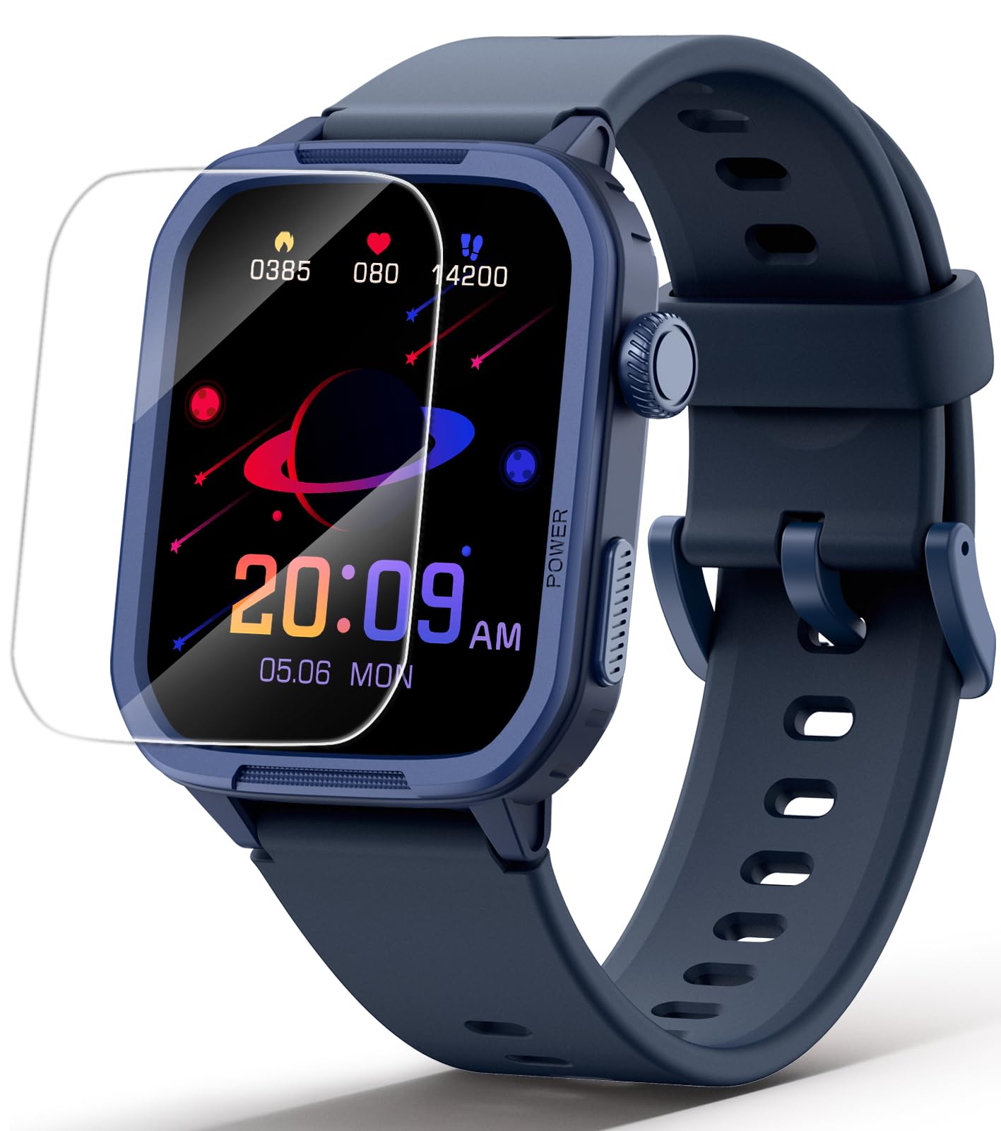 Amazon.com: Smart Watch for Kids No Phone Needed, Tempered Glass ...