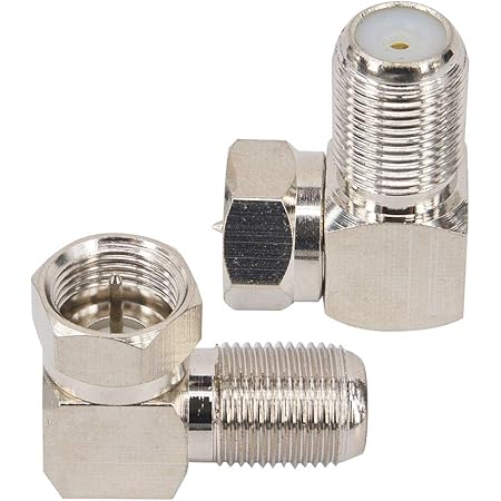 Amazon.com: Kaunosta F type Coaxial Cable Right Angle Connector Male to ...