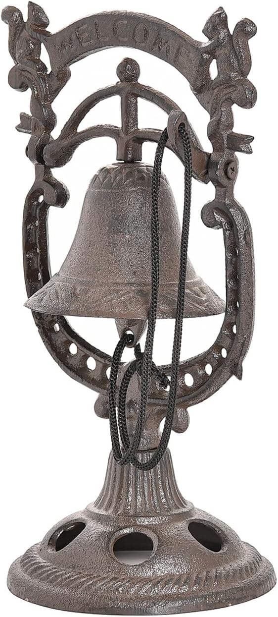Amazon.com: Cast Iron Dinner Bell for Outside Farmhouse, 13.6'' Vintage ...