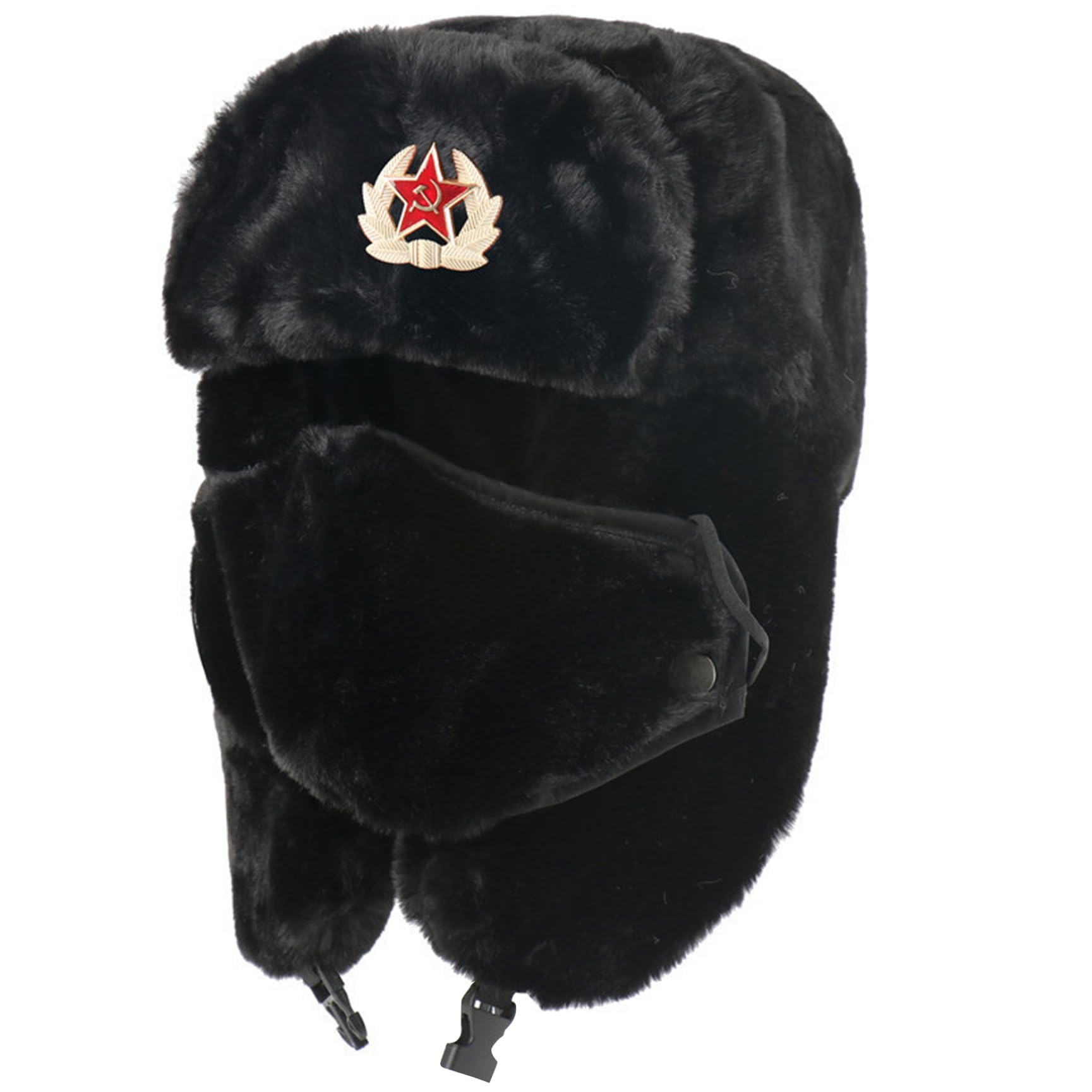 Russian Hats for Man Women Thermal Hats with Ear Flap and Detachable ...