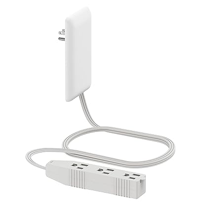 LIDER Flat-Face Outlet Extender with 3 Receptacles, Ultra-Thin Wall ...