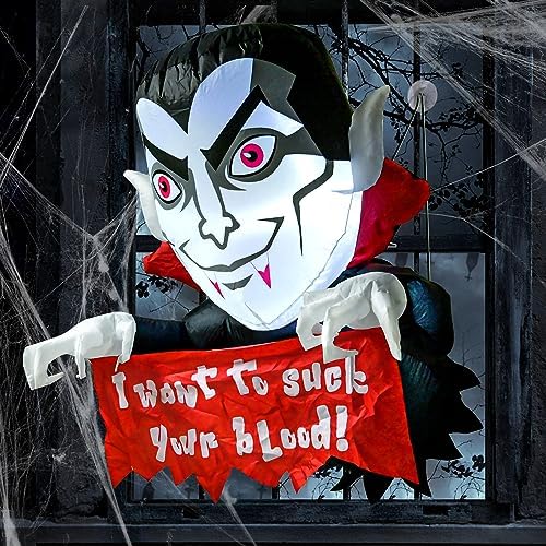 Amazon.com: MOVINPE 4 Ft Halloween Vampire Inflatable Decorations Broke ...