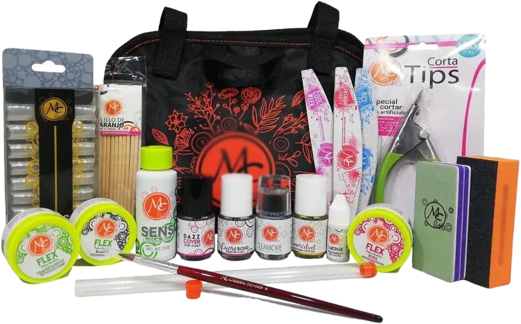 Mc Nails Kit De Uñas Acrilicas Grande 20 Pzs + Regalo : Amazon.com.mx ...