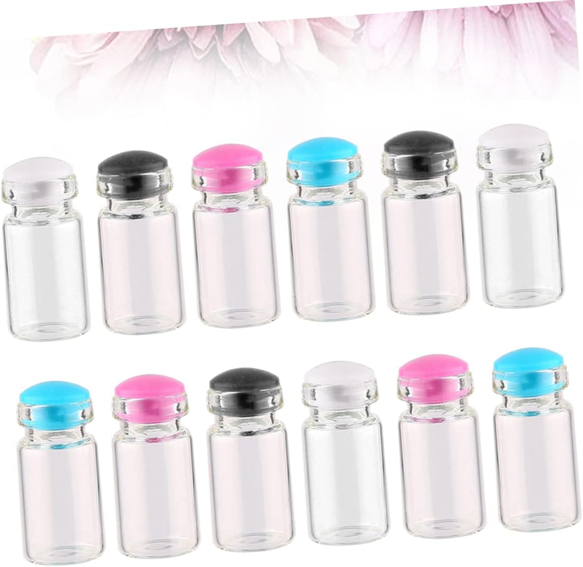 HOOTNEE 50pcs Mini Botellas de Deseo de Vidrio Pequeñas Botellas de ...