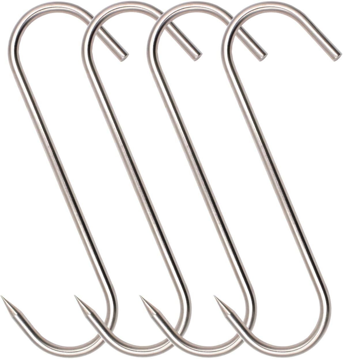 Alele 10" Meat Hook 10mm Heavy Duty Stainless Steel Butcher Hooks for ...