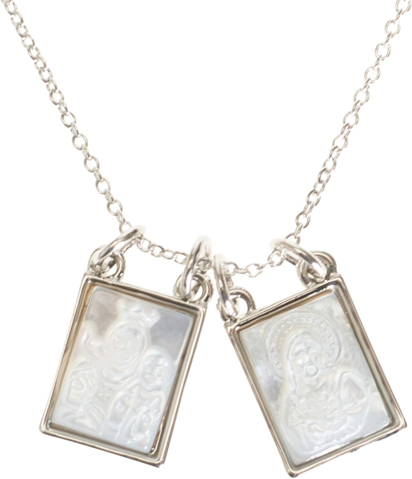 Amazon.com: Roman Infinity Holy Scapular Sterling Silver Necklace 26 ...