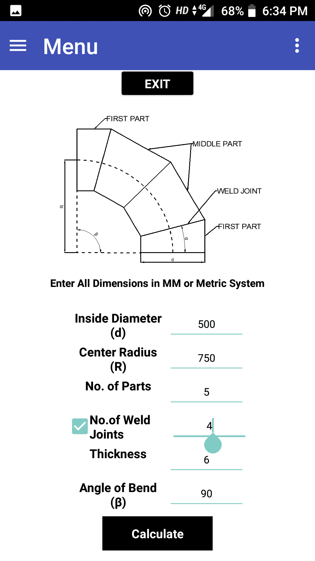 Miter Bend Layout - App on the Amazon Appstore