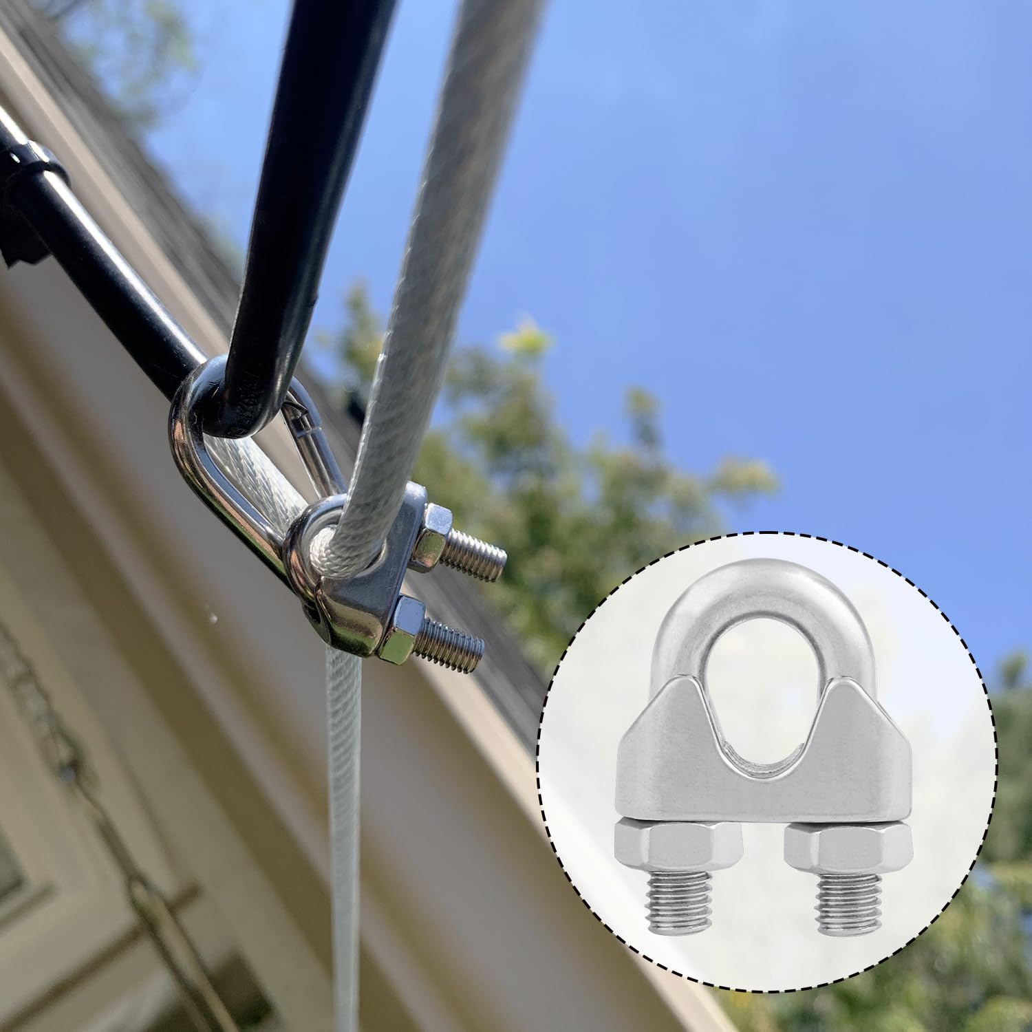 Snapklik.com : 12 PCS 1/2 Wire Rope Cable Clip Clamp, M12 304 Stainless ...