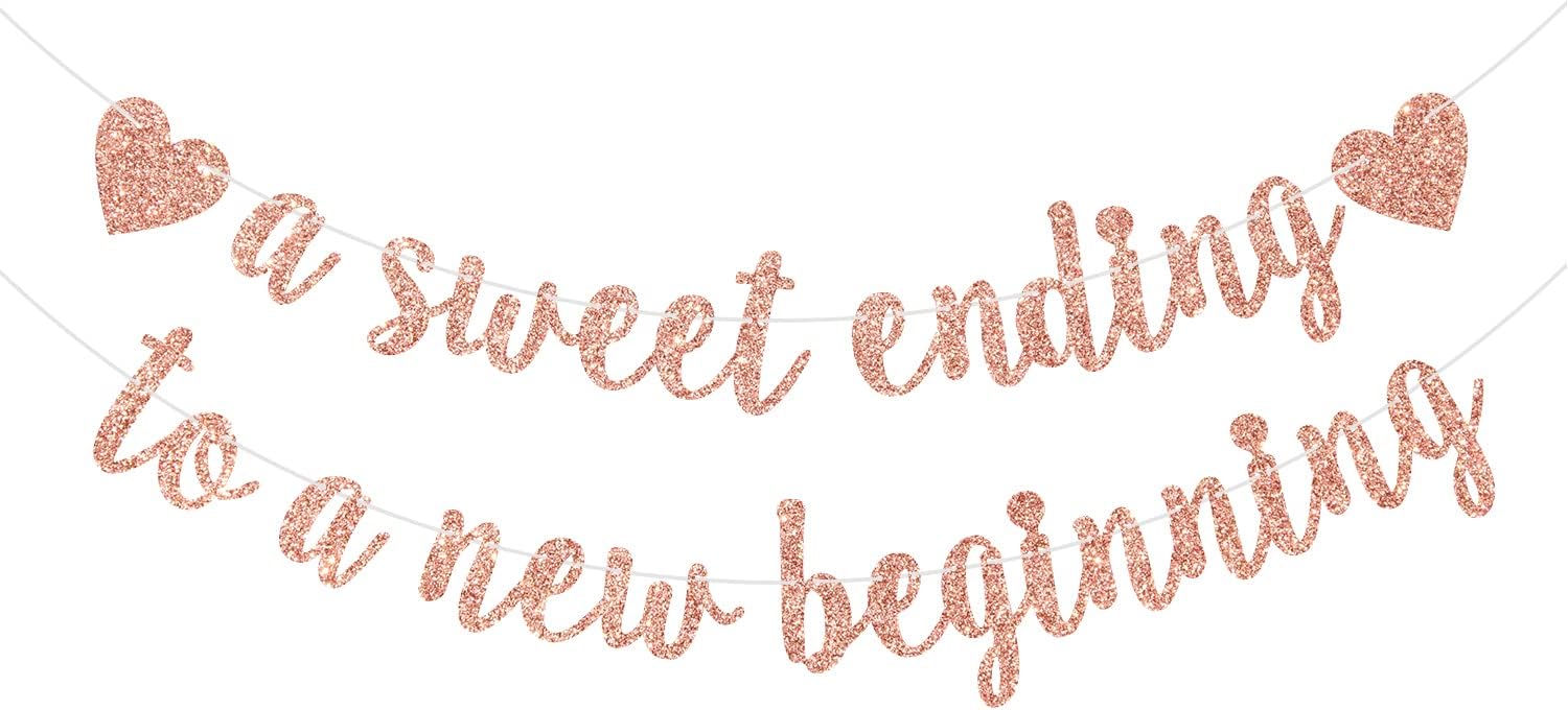 Amazon.com: A Sweet Ending to a New Beginning Banner, The Beginning of ...