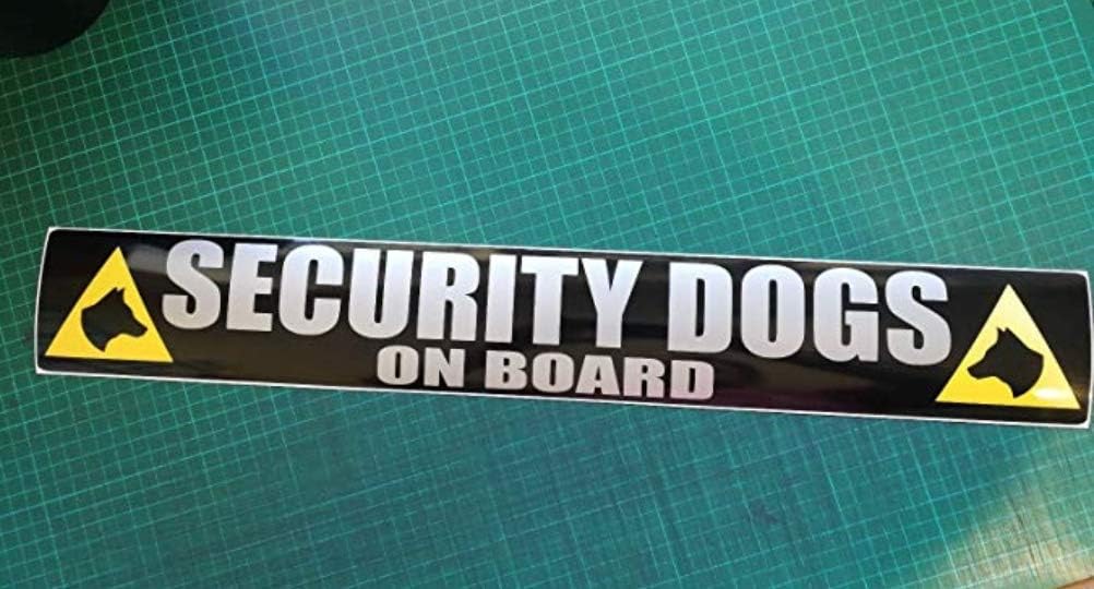 SECURITY DOGS ON BOARD Magnets Magnetic Sign Trailer K9 UNIT SECURITY ...