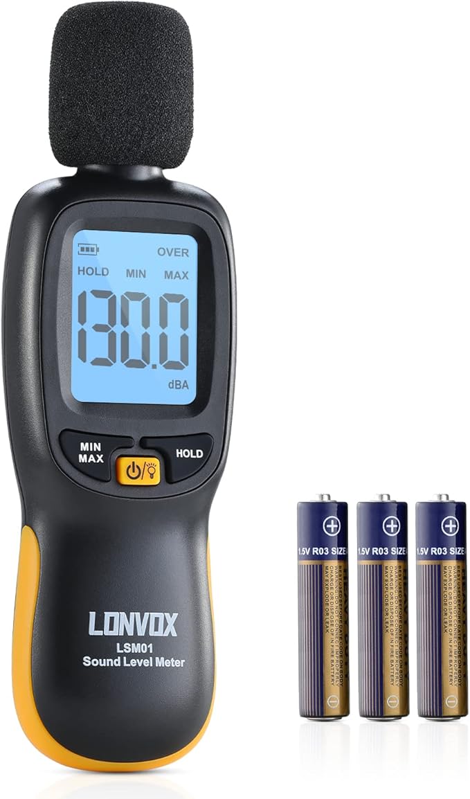 Decibel Meter, LONVOX Digital Sound Level Meter with 30 to 130 dBA ...