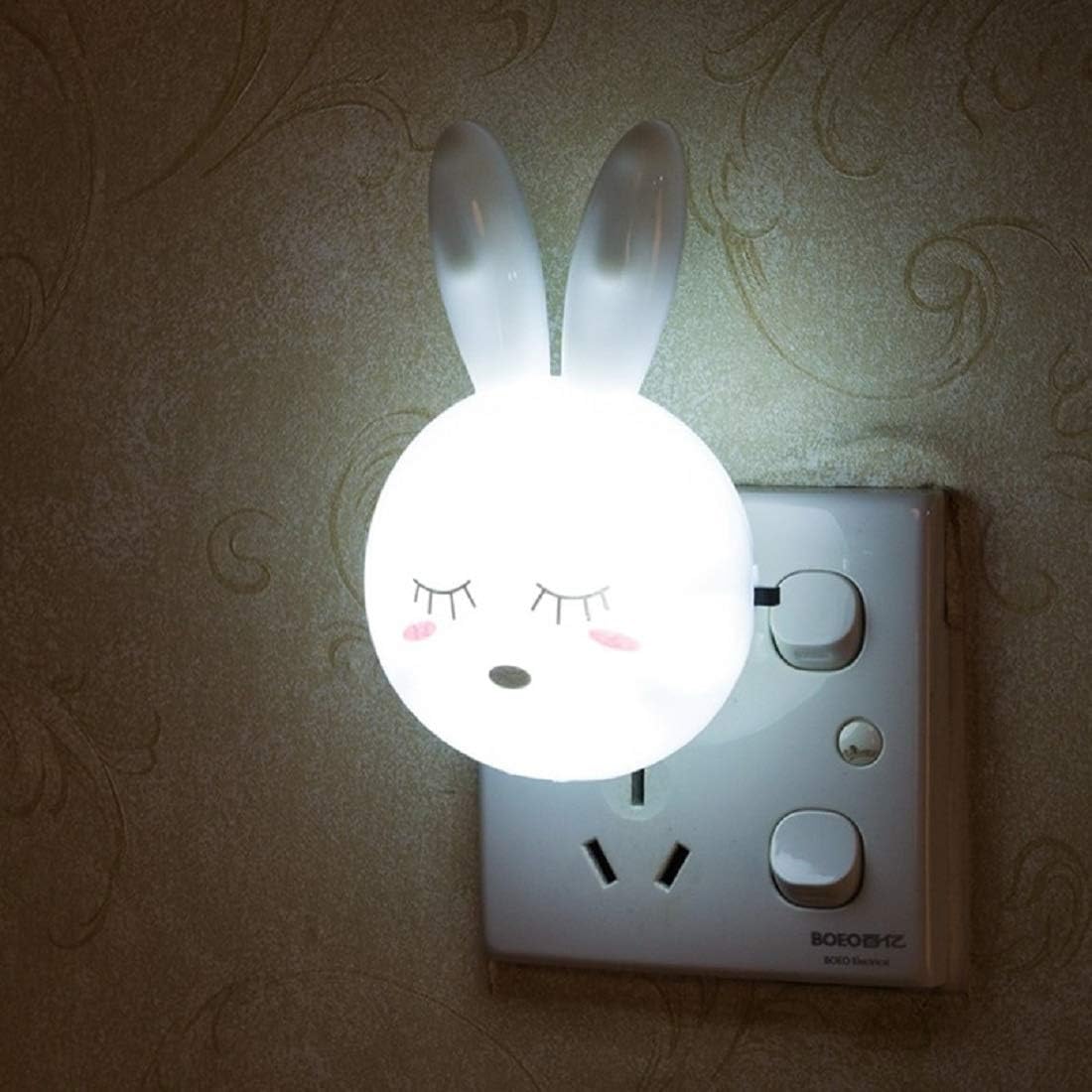 Buy Chocozone Plastic Plug in Rabbit Night Lamp for Bedroom Night Light ...