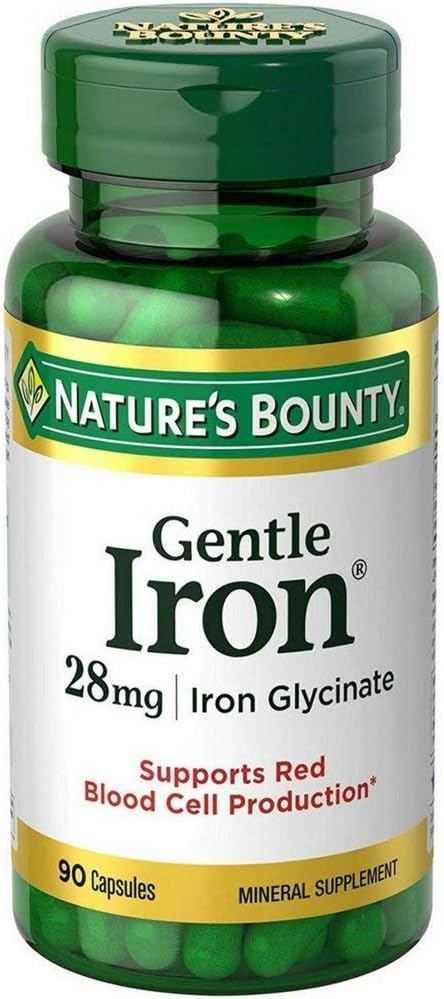 Amazon.com: Nature's Bounty Gentle Iron 28 mg 90 Capsules : Health ...