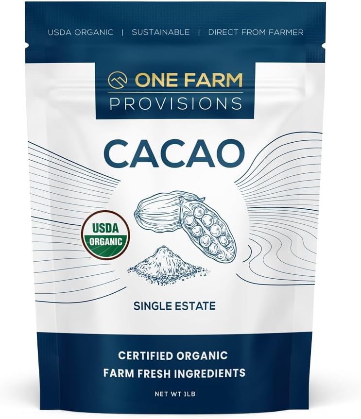 Amazon.com : Raw Pure Cacao Powder - 1 Lb - Non GMO, Vegan, Gluten Free ...