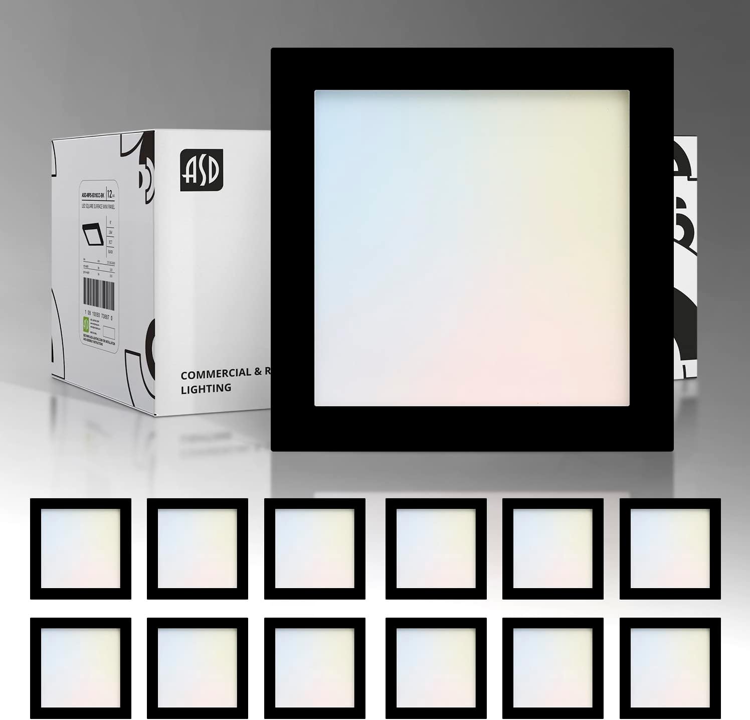 ASD LED 9 Inch Square Flush Mount Ceiling Light Fixture | 18W 1270LM ...