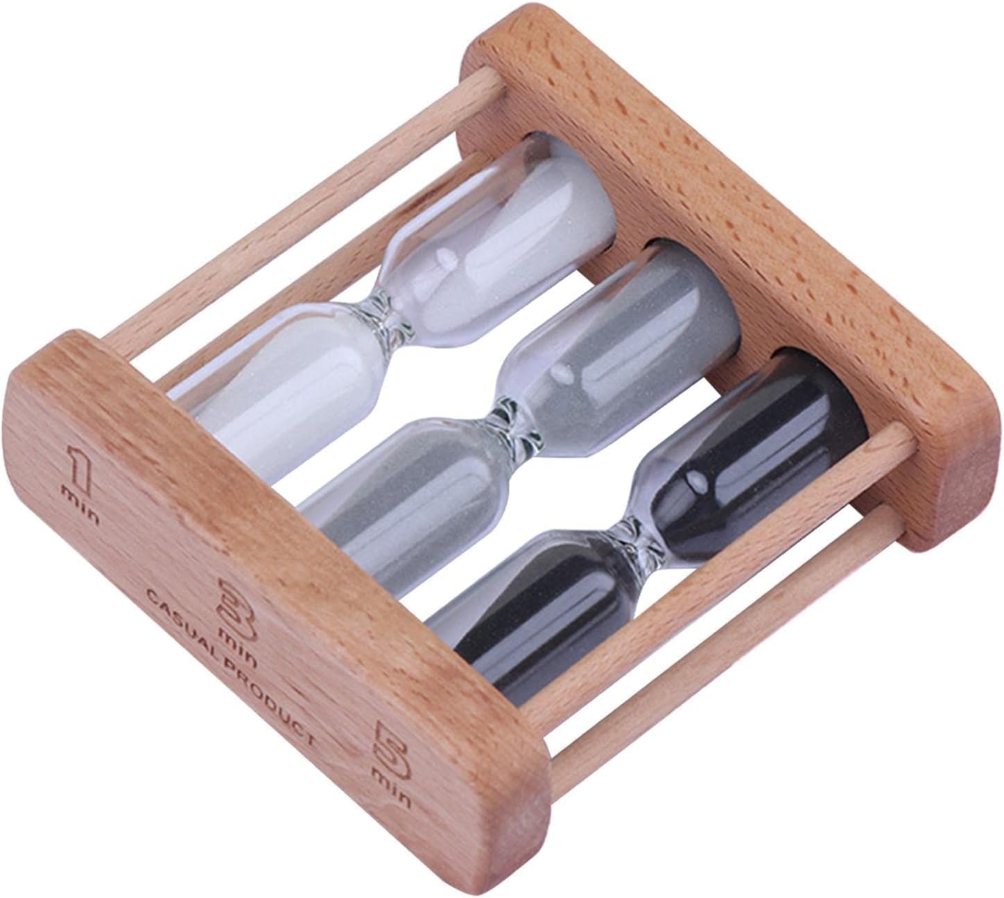 Amazon.com: Light Brown Creative Wooden Sand Glass Hourglass Timer ...