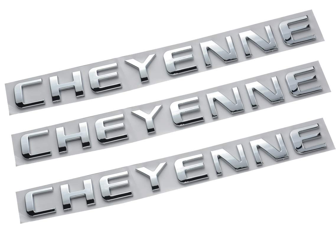 Amazon.com: 3pcs New Door or Tailgate Cheyenne Emblem Nameplate ...