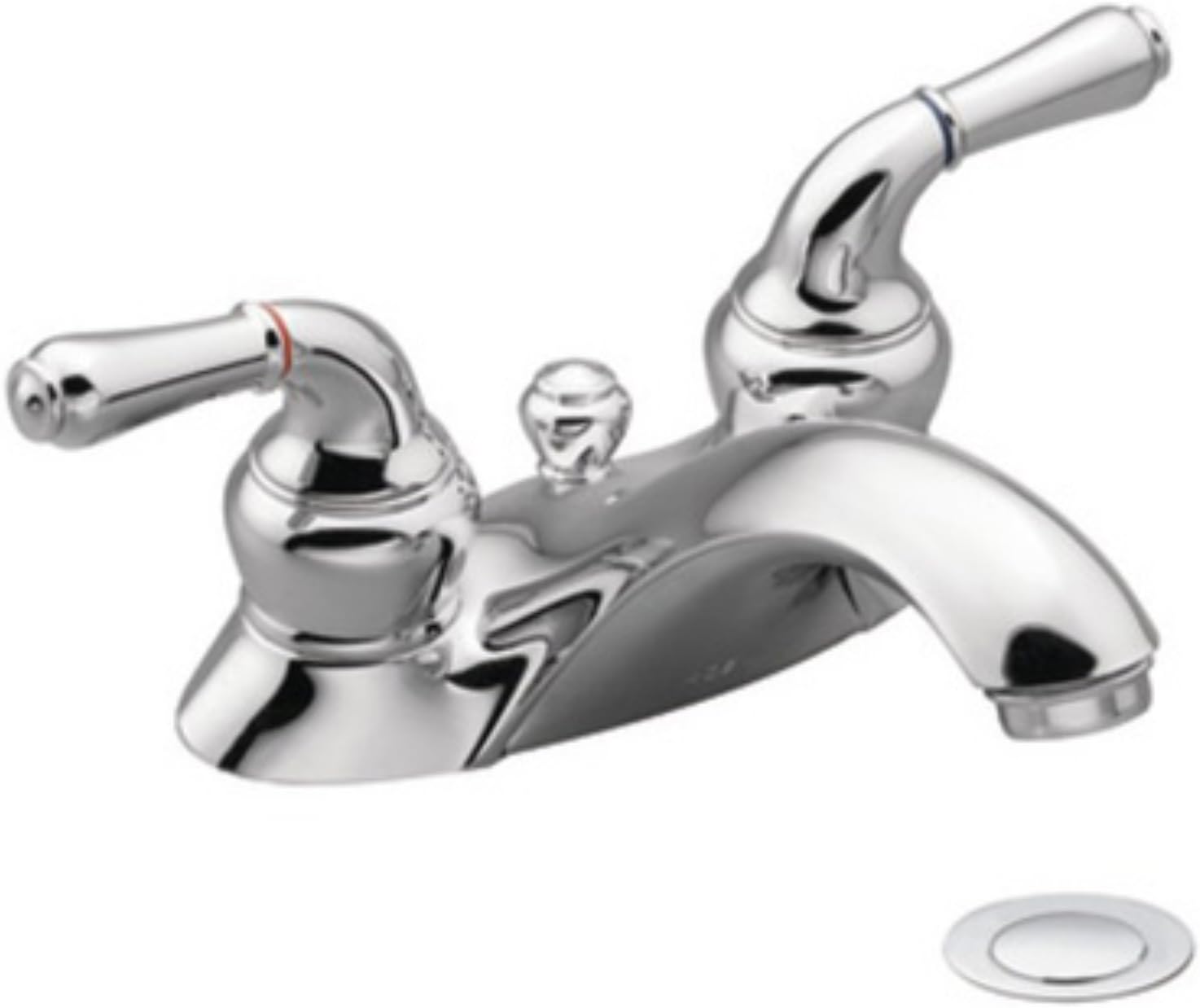 Moen 4551 Monticello Two-Handle Low Arc Lavatory Faucet with Drain ...