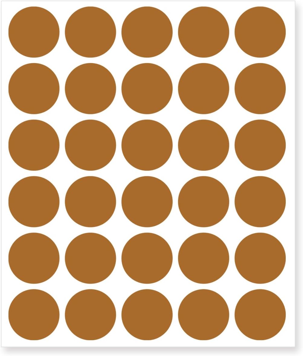 Amazon.com : 3000 Pack, 0.375" Round Dot Stickers Circle Labels - Brown ...