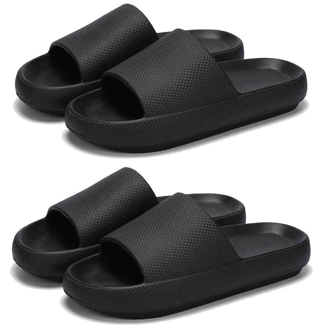 ?2 Pack? Pillow Slippers for Women and Men Non Slip Quick Drying Shower ...