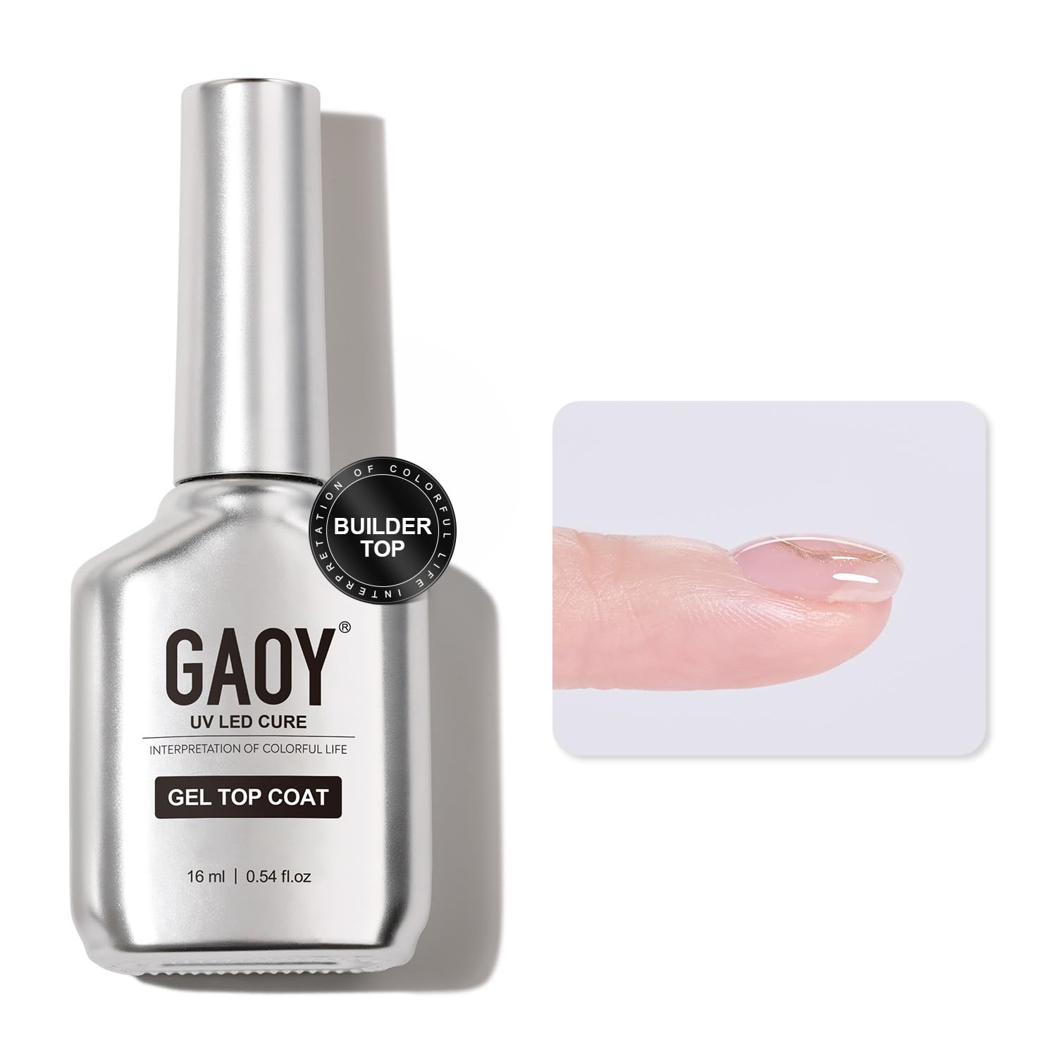 Amazon.com : GAOY Builder Top Coat, 16ml No Wipe Clear Rubber Top Coat ...