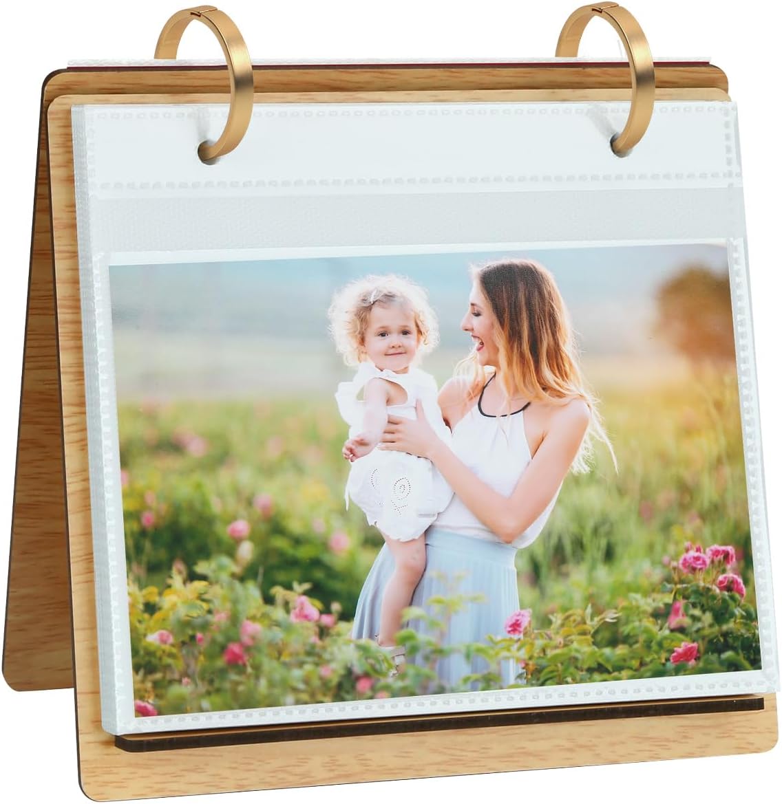 ZEEYUAN Album Photo 10x15 de Bureau en Bois pour 60 Photos Cadre Photo ...