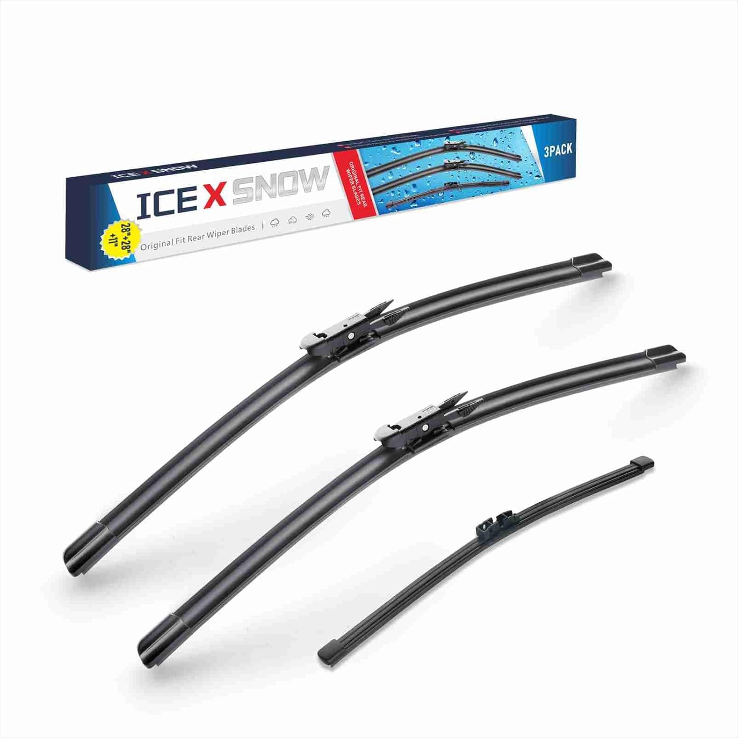 Amazon.com: 3 Wipers 28"/28"/11" Windshield Wiper Blades Replacement ...