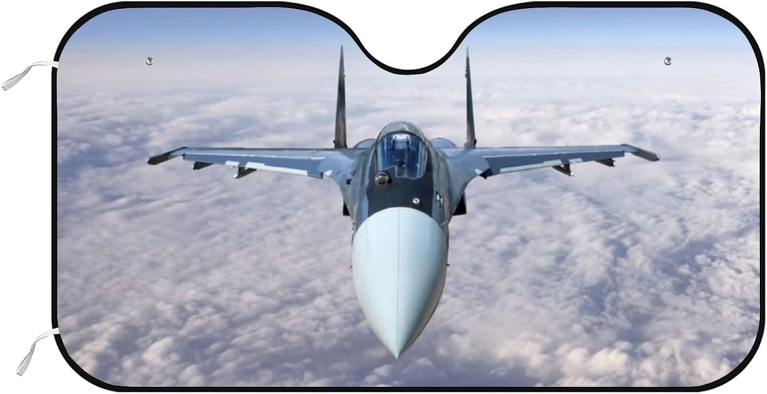 Amazon.com: Windshield Sun Shade for Car Jet Fighter Airplane Auto ...