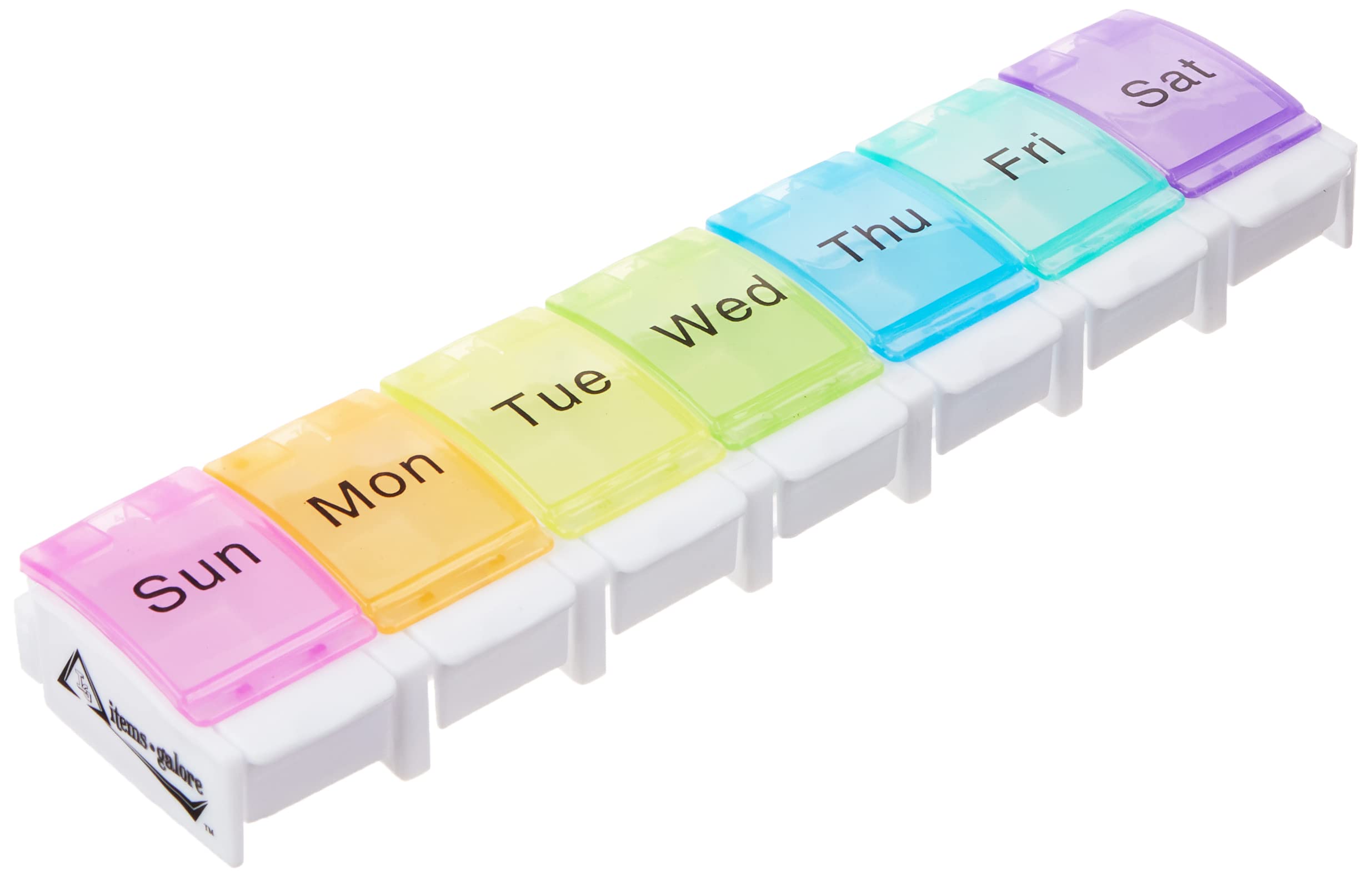 Amazon.com: 7-Day Pill Weekly Pill Organizer with Spring Open Design ...