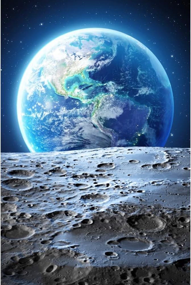 Amazon.com : DORCEV 5x7ft Outer Space Earth Photography Backdrop ...