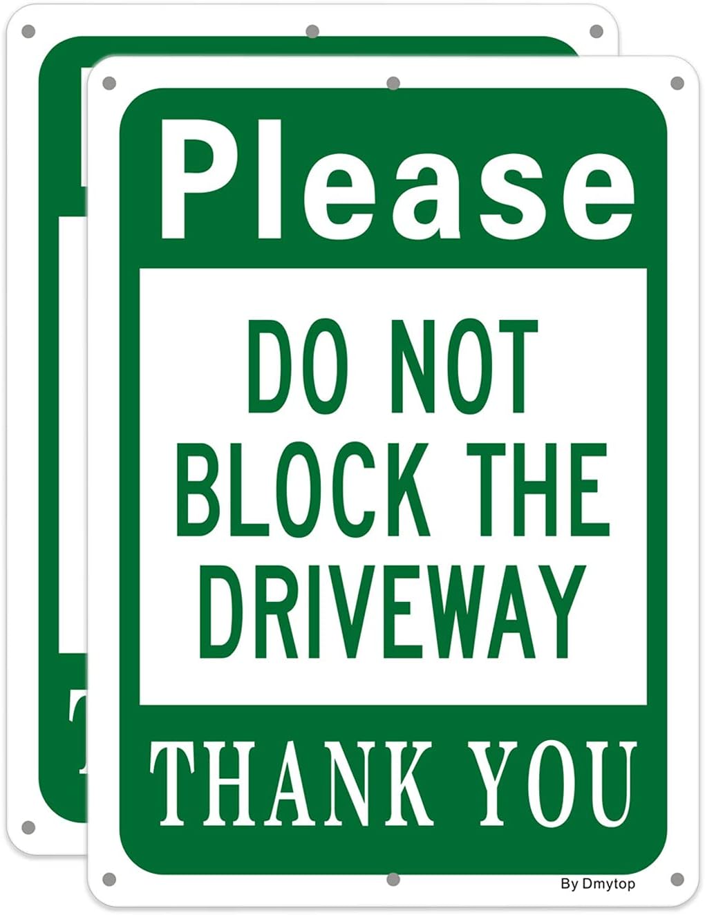 Polite notice please do not block the driveway safety sign - 3mm ...