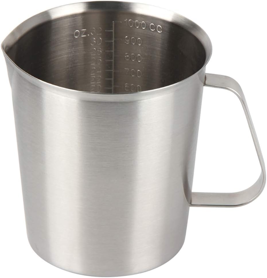 Amazon.de: Newness Messbecher Edelstahl, 1000 ML [3 Messskalen ...