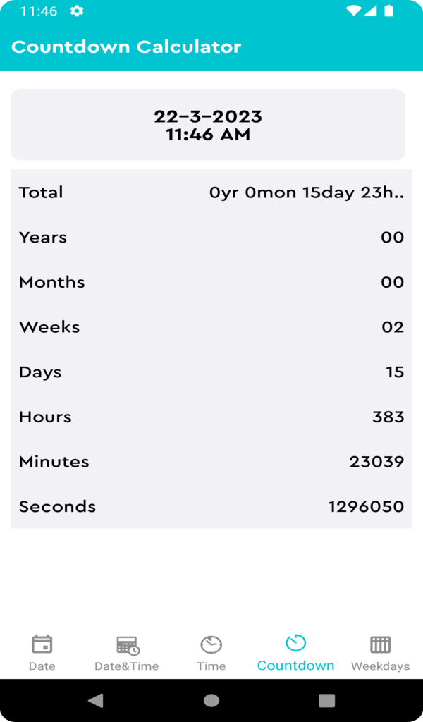 Date calculator - App on Amazon Appstore