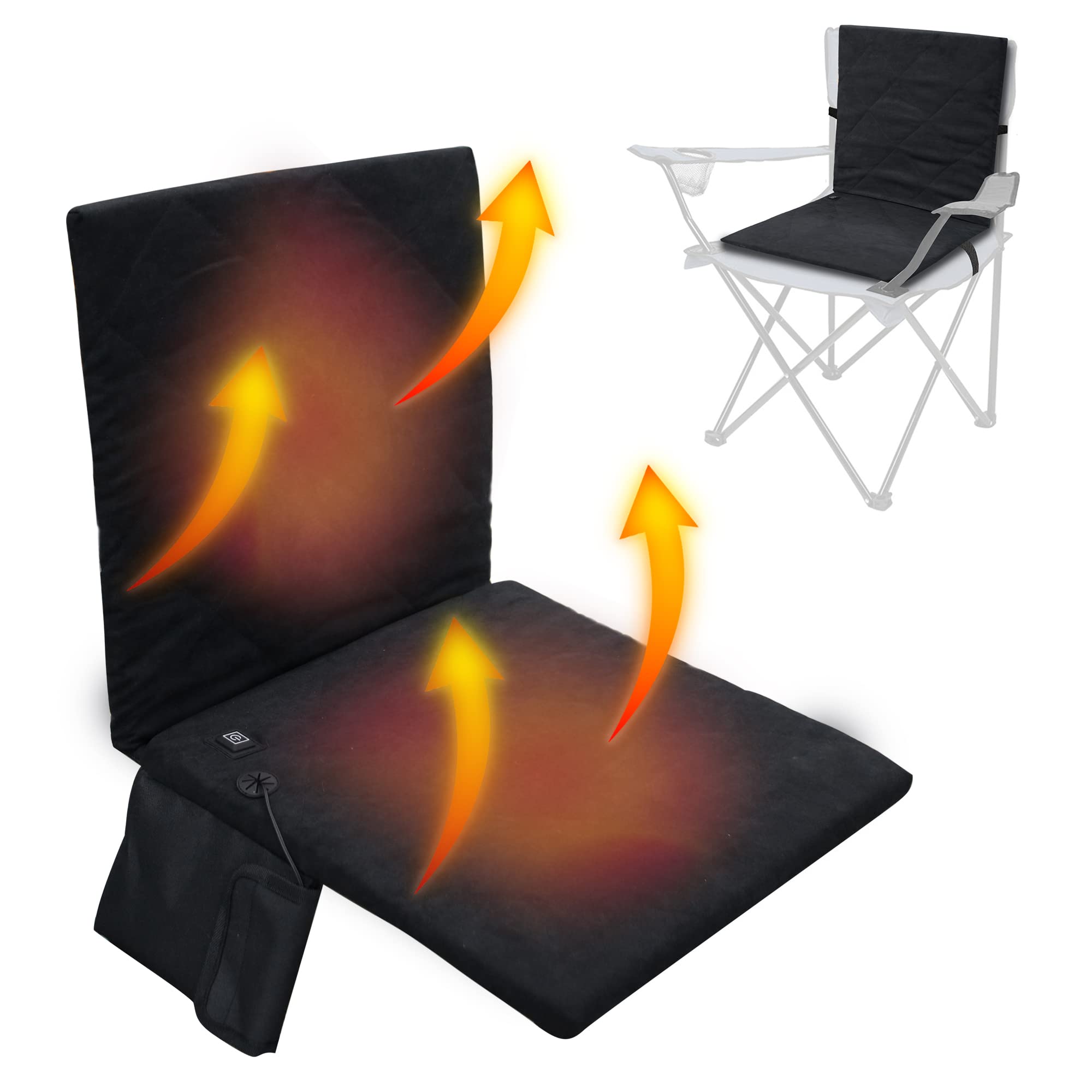 Portable Heated Seat Cushion, 3 Mode Adjustable Thin Heat Heating ...