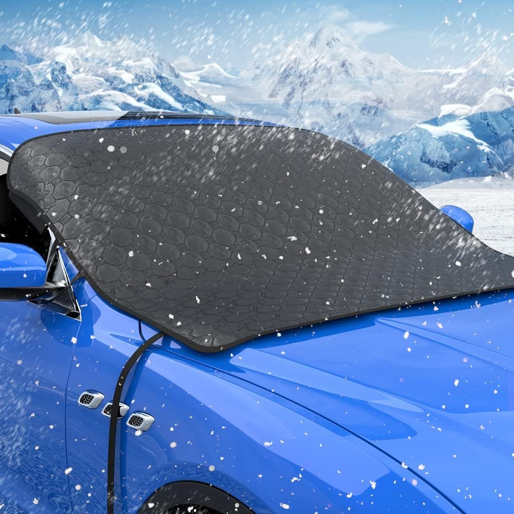 Amazon.com: Windshield Cover for Ice and Snow, Windproof Cover ...
