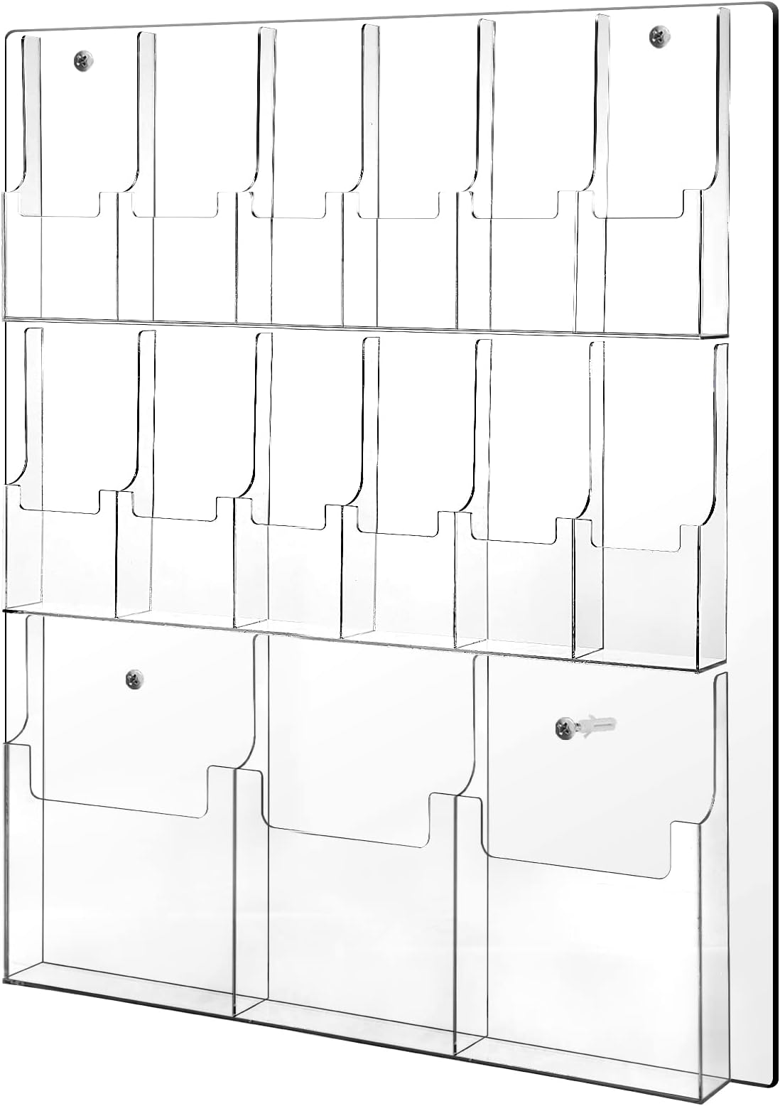 Amazon.com : Weysat Acrylic Brochure Holder Wall Mount Plastic Magazine ...