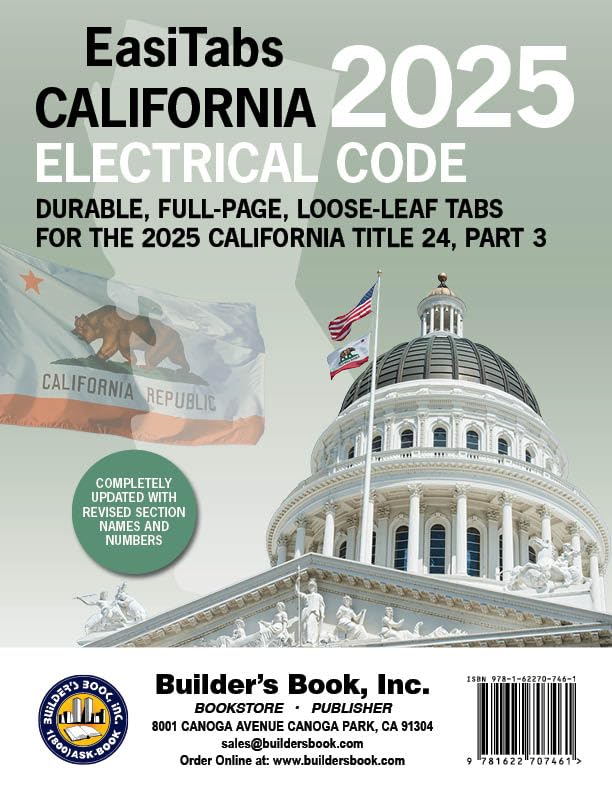 2025 California Electrical Code, Title 24 Part 3 Loose-Leaf EasiTabs