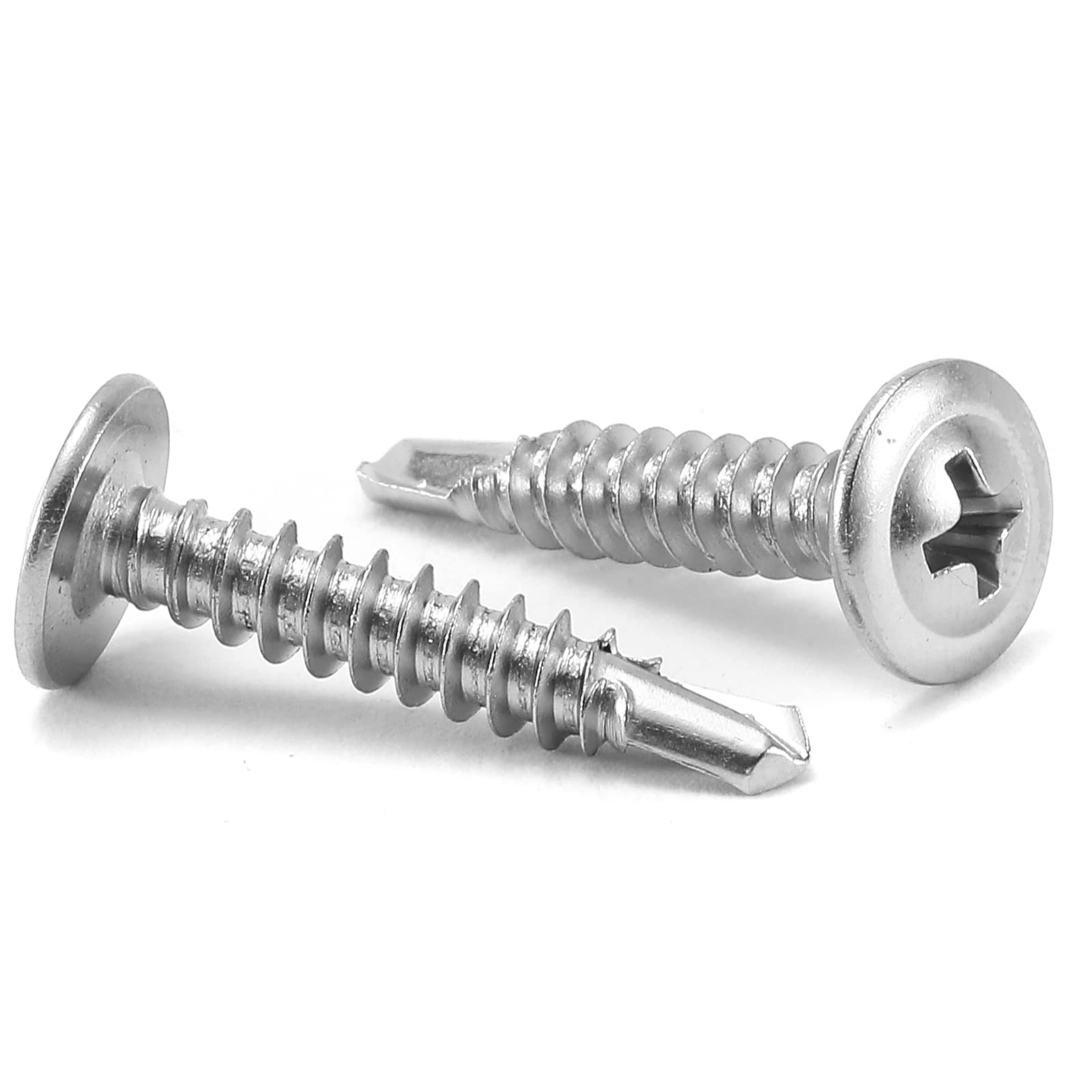 Snapklik.com : #8 X 1" Sheet Metal Screws 100PCS 410 Stainless Steel ...