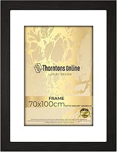 Thorntons Poster Frame 70x100cm -Fit white Mount (60x90cm) -Clear HD ...