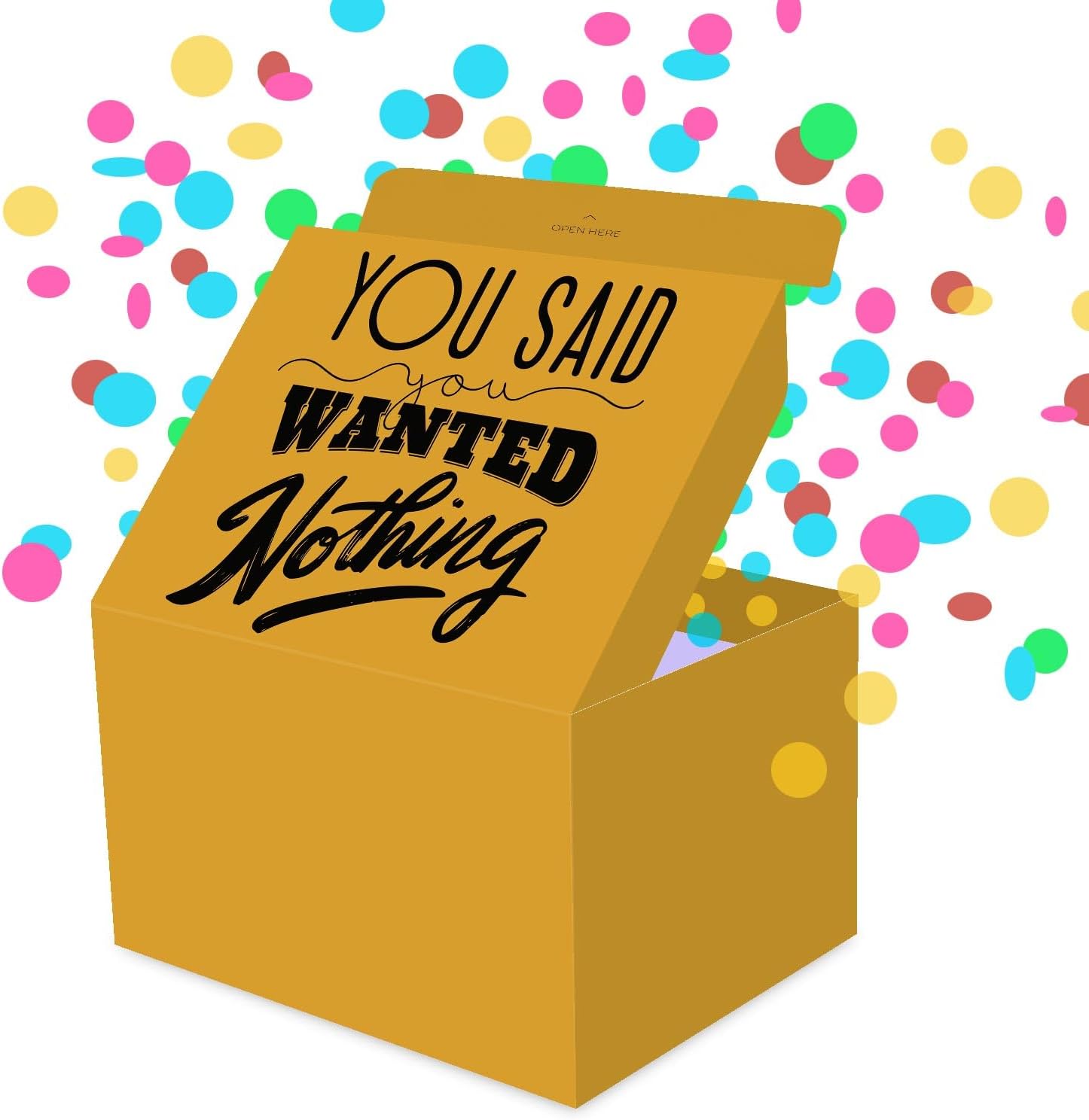 FETTIPOP Gift Box Exploding Confetti (Nothing Box) 7.1x5.5x4.3 in ...