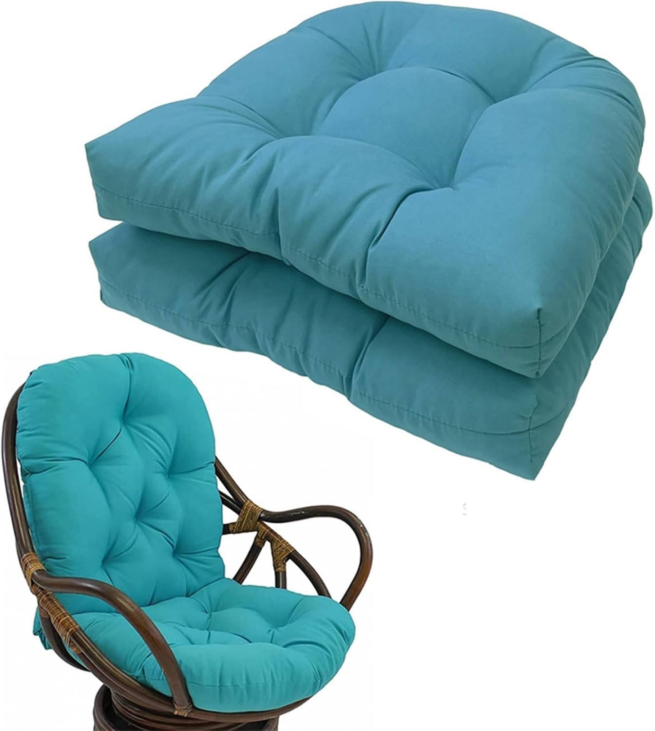 Amazon.com: Outdoor Chair Cushions Set of 2 Rattan Chair Cushions for ...