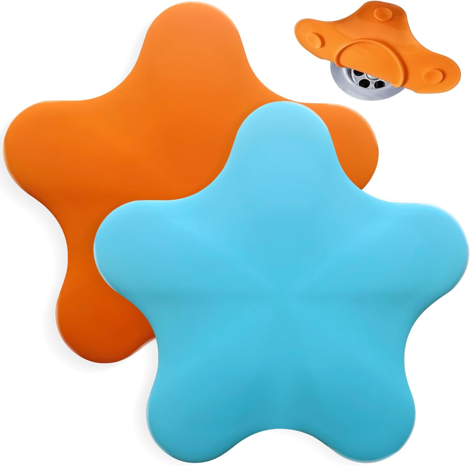 2 Pack Bathtub Stopper, Universal Silicone Bathtub Drain Stopper ...