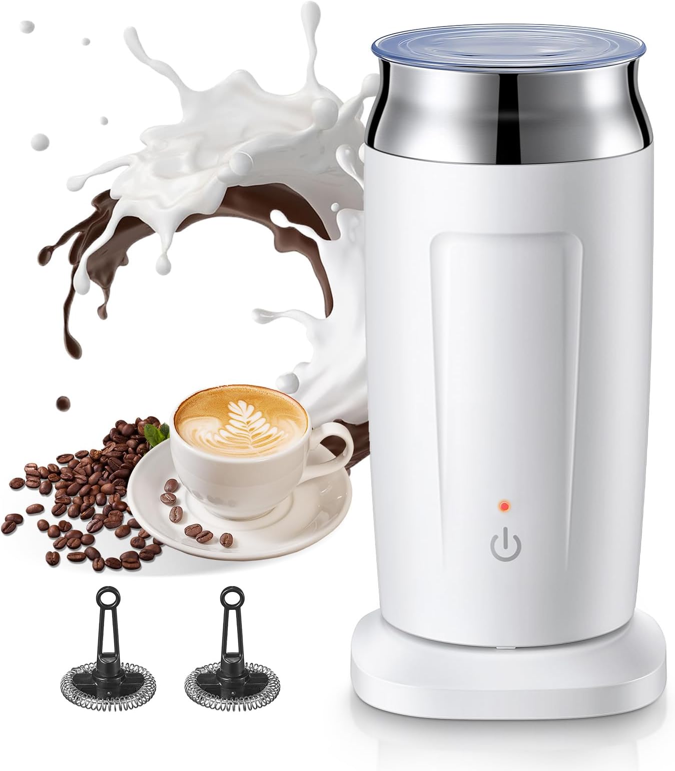 Homtone Montalatte elettrico 500 W, Cappuccinatore elettrico 4 in 1 per ...