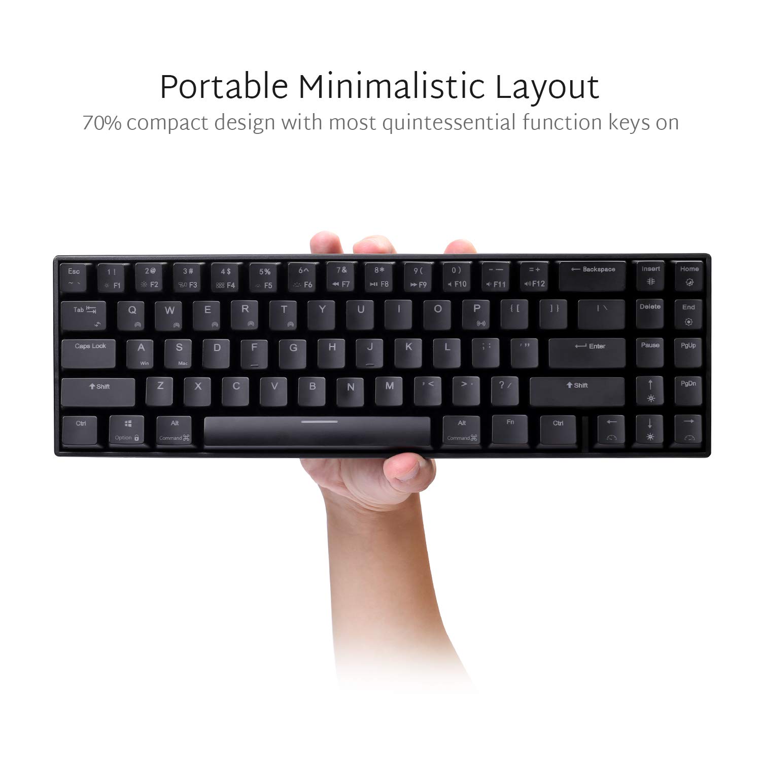 RK ROYAL KLUDGE RK71 70% RGB Wireless Mechanical Gaming Keyboard with ...