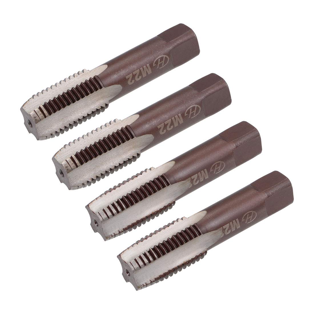 sourcing map Metric Hand Tap M22 Thread 2.5 Pitch 4 Straight Flutes H2 ...