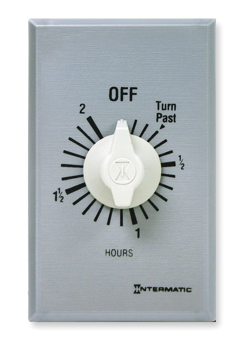 Intermatic FF32H Timer, Spring Wound, 2 Hr, SPDT, Silver - Wall Timer ...