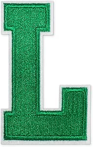 Amazon.com: Letter L - 3" Embroidered Iron-on Letter Patches with Glue ...
