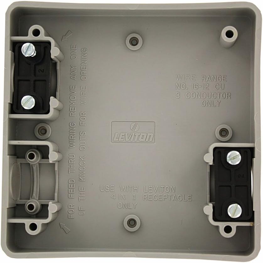 Leviton 4254-GY Four-In-One Portable Box. To Be Used Only with Catalog ...