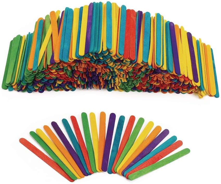 Amazon.com: Homeford Wooden Dowel Sticks, Multi-Color, 8-Inch, 80-Count ...