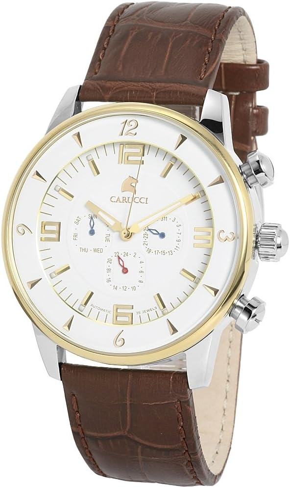 Carucci Ladies Watch Automatic Ca2156Gd-Wh : Amazon.co.uk: Fashion